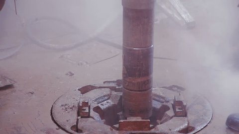 Drill Pipe Rotating Rotary Table Stock Footage Video (100% Royalty-free ...