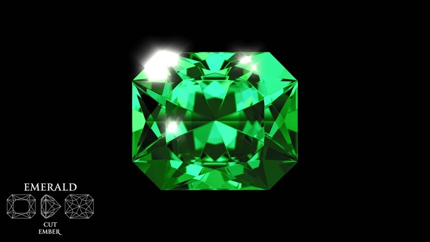 emerald ior 1 gemstone loop matte Stock Footage Video (100% Royalty ...