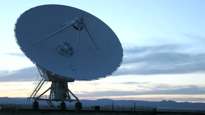 time-lapse huge satellite dish moving Stock Footage Video (100% Royalty ...