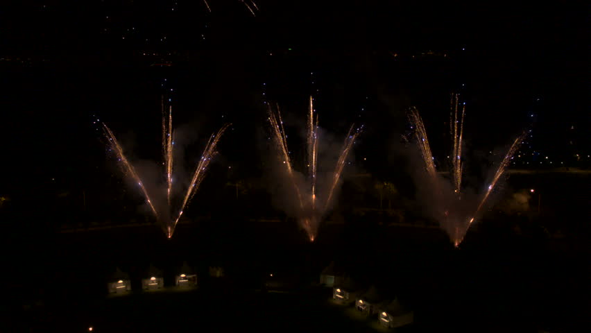 Multiple Fireworks Blast and Explosions Stock Footage Video (100% ...