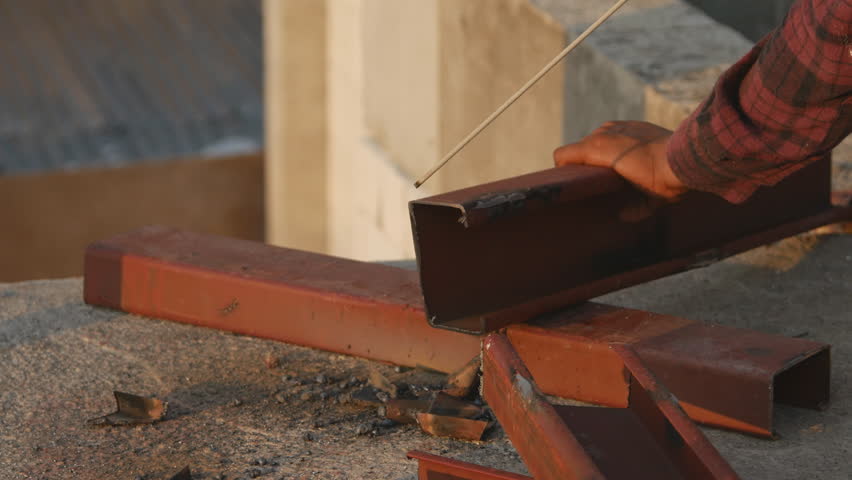 cutting steel channel c chanel grinder Stock Footage Video (100% ...