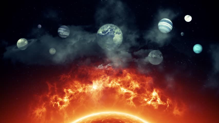 artistic fictional view solar system Stock Footage Video (100% Royalty ...