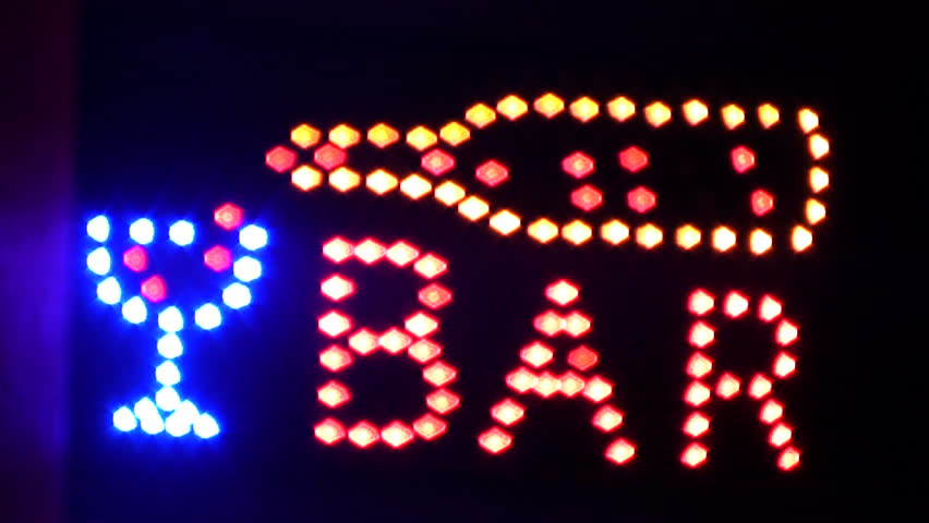 colorful flashing bar sign Stock Footage Video (100% Royalty-free ...