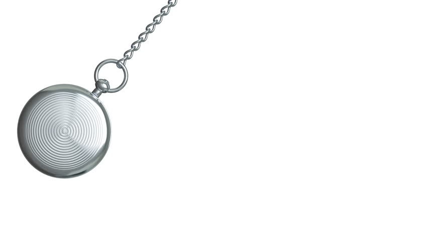 pendulum pocket watch on white background Stock Footage Video (100% ...