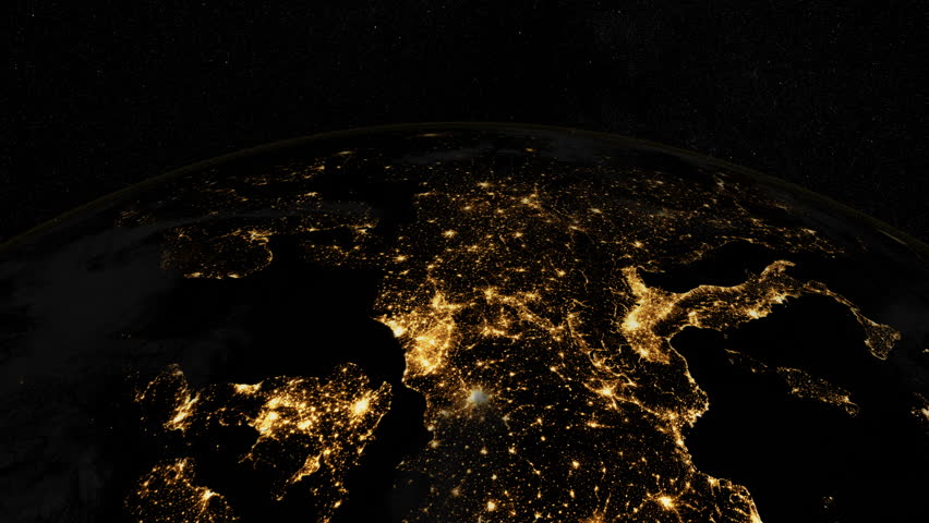 Europe Night From Space Wallpaper