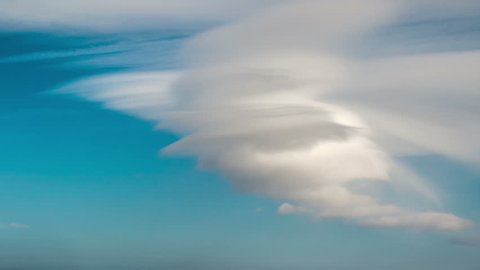 Rotating Cloud Above Freeze Lake Mountains Stock Footage Video (100% ...