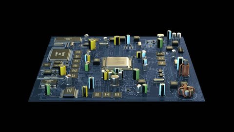 Seamlessly Looping Animation Electronic Board Stock Footage Video (100% ...