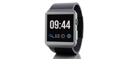 3d Animation Digital Smart Watch Technology Stock Footage Video (100% ...