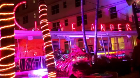 Clevelander Club Hotel Cocktail Bar Miami Stock Footage Video (100% ...