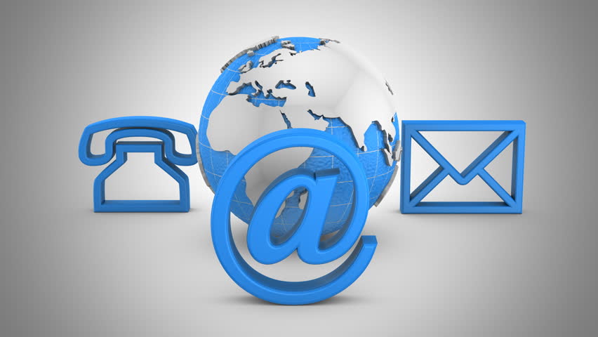 Contact Us Animation. Gray Background, Stock Footage Video (100% ...