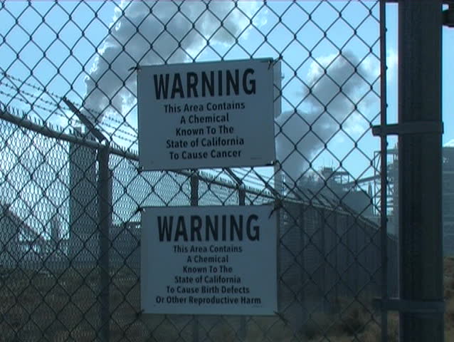 warning signs indicate that cancer causing Stock Footage Video (100% ...