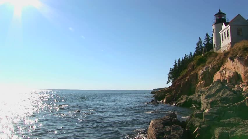 A Lighthouse On the Edge Stock Footage Video (100% Royalty-free ...