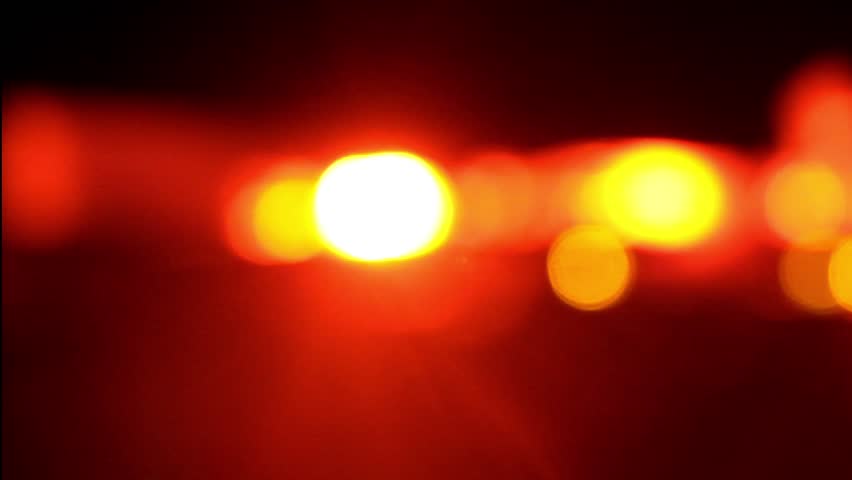 Emergency Flashing Lights Night Scene. Stock Footage Video (100% ...