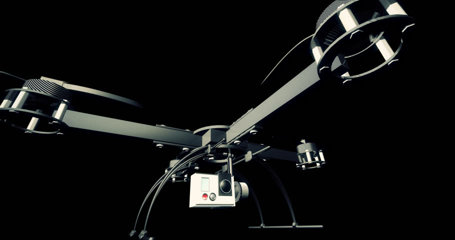 looping 3d animation drone quadcopter flying Stock Footage Video (100% ...
