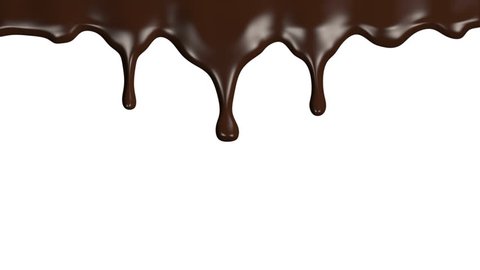 Melted Chocolate Dripping On White Background Stock Vector (Royalty ...