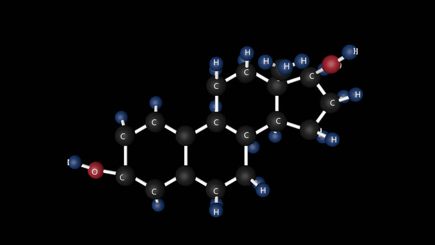 estructura molecular estradiol animación de la: video de stock ...