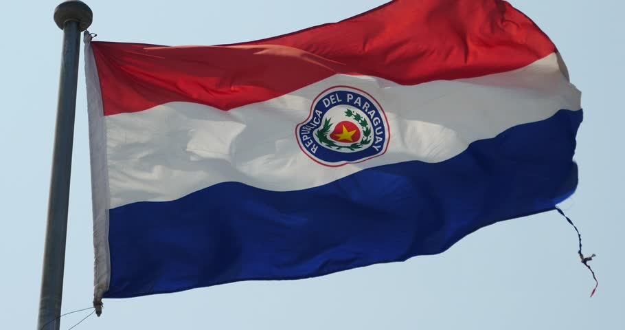 4k Paraguay Flag is Fluttering Stock Footage Video (100% Royalty-free ...