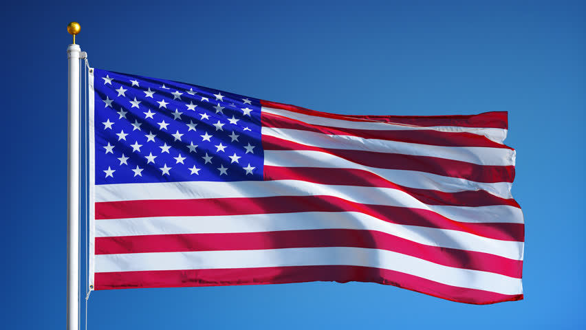 Usa Flag Waving in Slow Stock Footage Video (100% Royalty-free ...