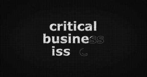 Writing Sketching Word Critical Business Issues Stock Footage Video ...