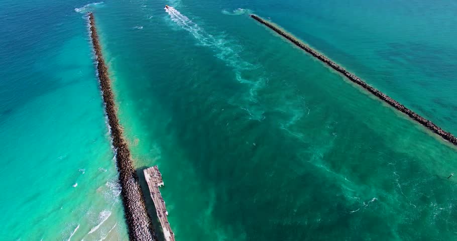 Government Cut Canal. Entrance to Stock Footage Video (100% Royalty ...