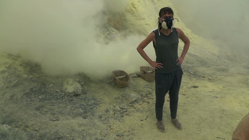 Woman in Gas Mask Standing Stock Footage Video (100% Royalty-free ...