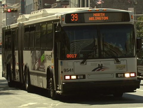 New Jersey Transit Bus Company Stock Footage Video (100% Royalty-free ...
