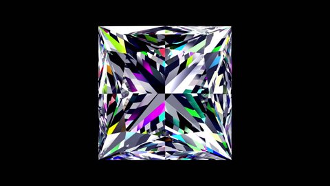 Iridescent Diamond Princess Looped Alpha Matte Stock Footage Video (100 ...