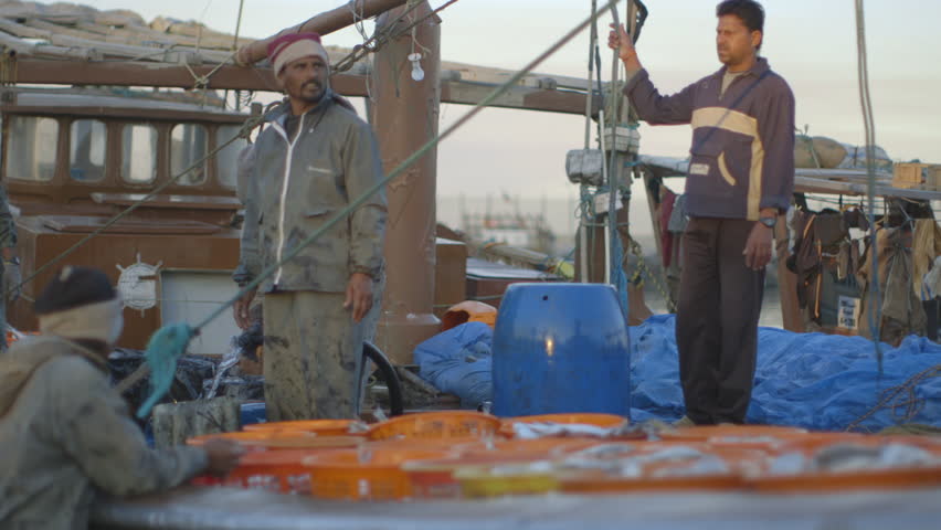 Kuwait Fishing Port. Mediun Close Stock Footage Video (100% Royalty ...