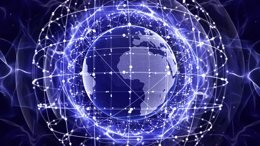 Earth, Connection Network Concept, Loop, Stock Footage Video (100% ...