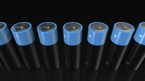 Animation Moving Batteries Close View Animation Stock Footage Video ...