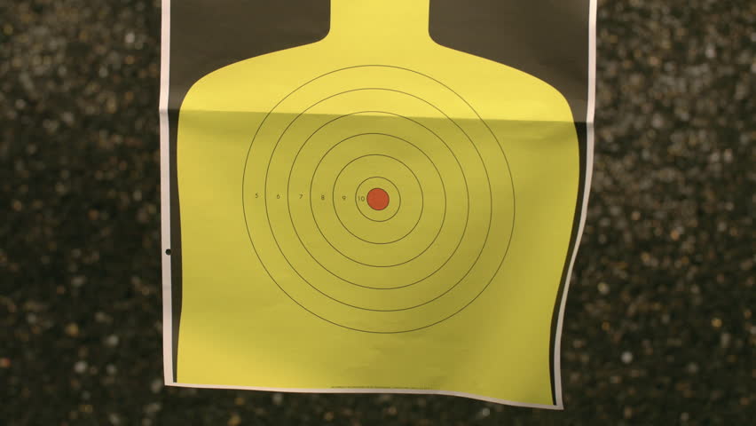 target gun range being shot close Stock Footage Video (100% Royalty ...