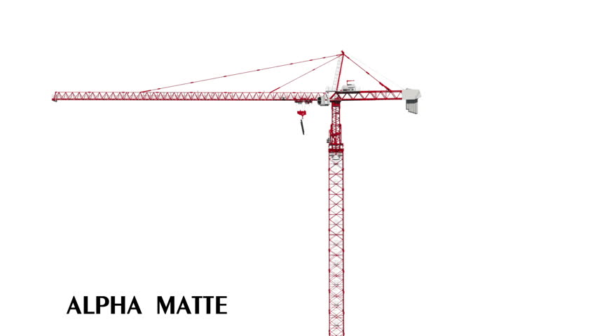 Building Crane Animation, Work Process. Stock-video (100 % royaltyfri ...