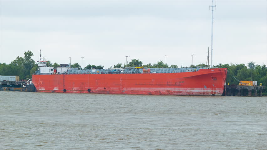 A tanker on the Mississippi River in New Orleans in Louisiana image ...