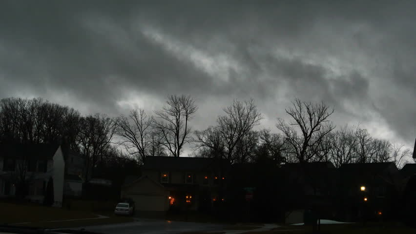 Fast Moving Dark Storm Clouds Stock Footage Video (100% Royalty-free ...