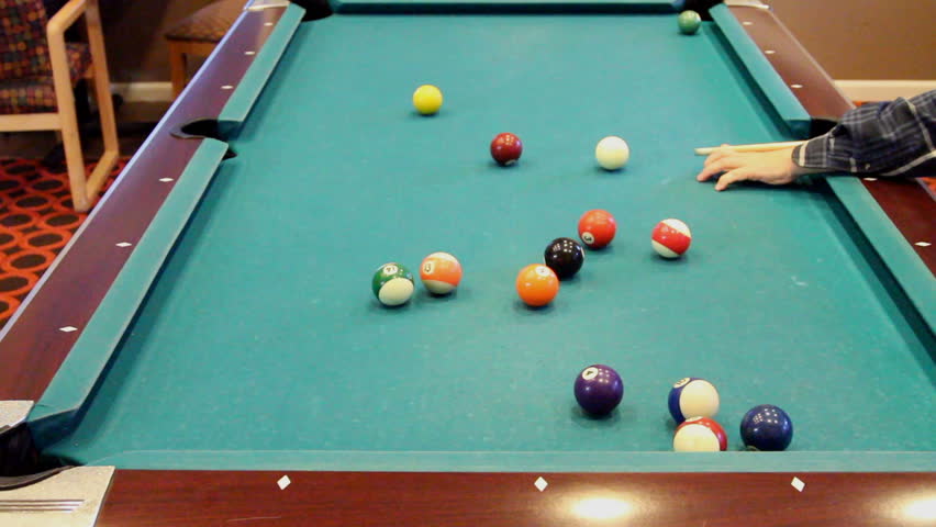 Pool Table Side Pocket Shot Stock Footage Video (100% Royalty-free ...