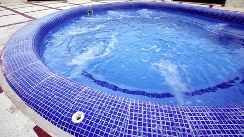 Jacuzzi Made Blue Mosaic Fizzing Water Stock Footage Video (100% ...