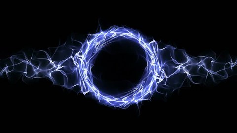 Realistic Magic Circle Thunder Storm Blue Stock Vector (Royalty Free ...