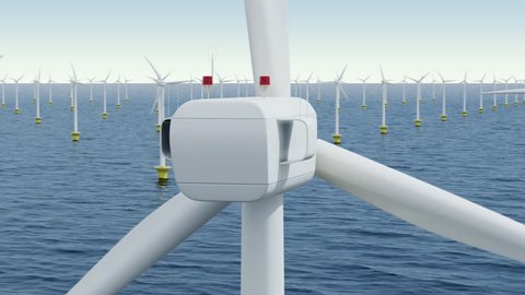 Camera Rotates Around Single Wind Turbine Stock Footage Video (100% ...