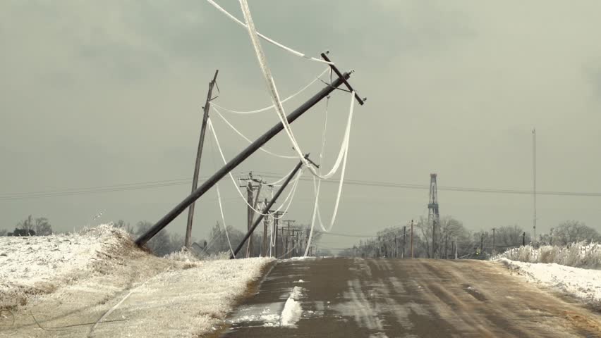 ice storm weighs down power lines Stock Footage Video (100% Royalty ...