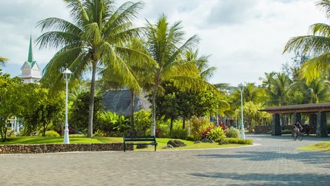 Papeete Tahiti French Polynesia City Park Arkivvideomateriale (100 % ...