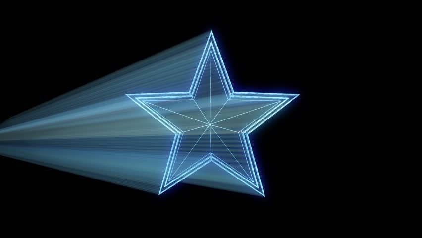 star hologram animation 30fps perfect loop Stock Footage Video (100% ...