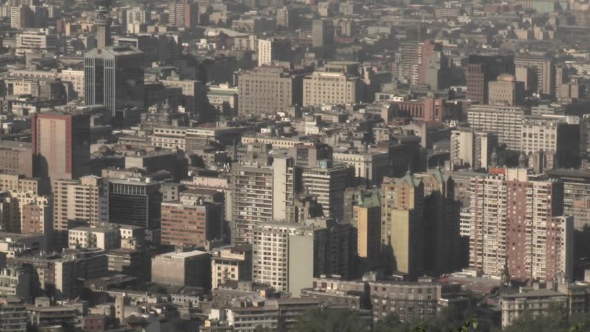 Pan Across the Smog Filled Stock Footage Video (100% Royalty-free ...