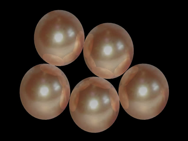 five pearls against black background Stock Footage Video (100% Royalty ...