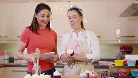 4k Tv Presenters On Cookery Channel Stock Footage Video (100% Royalty ...