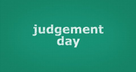 Writing Sketching Word Judgement Day Stock Footage Video (100% Royalty ...