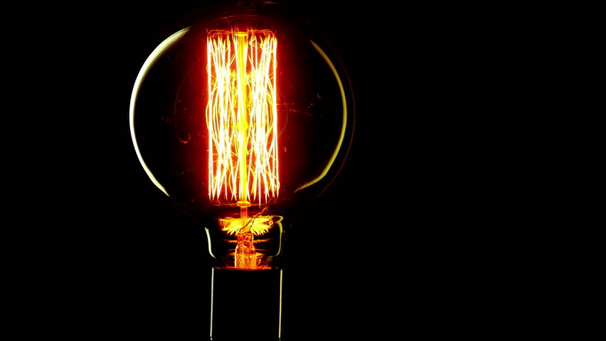 real edison light bulb flickering vintage Stock Footage Video (100% ...