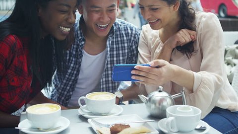 Portrait Cheerful Young Friends Looking Smart Stock Photo (Edit Now ...