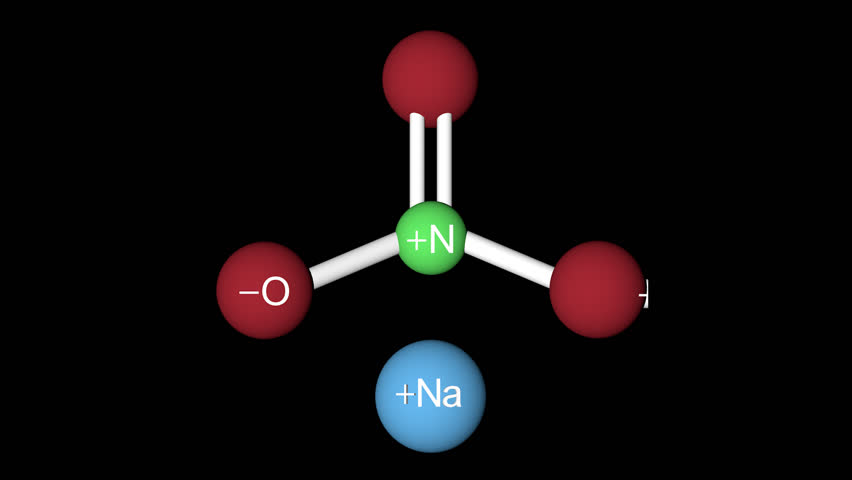 Sodium Nitrate Molecule Structure. Molecule Stock Footage Video (100% ...