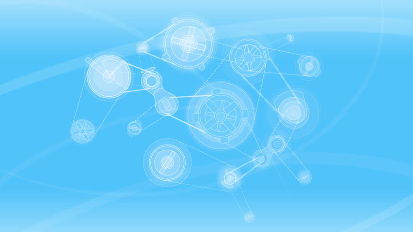 Mechanical Blue Background Stock Footage Video (100% Royalty-free ...