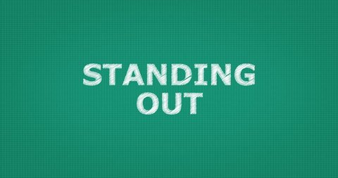 Writing Sketching Word Standing Out Stock Footage Video (100% Royalty ...